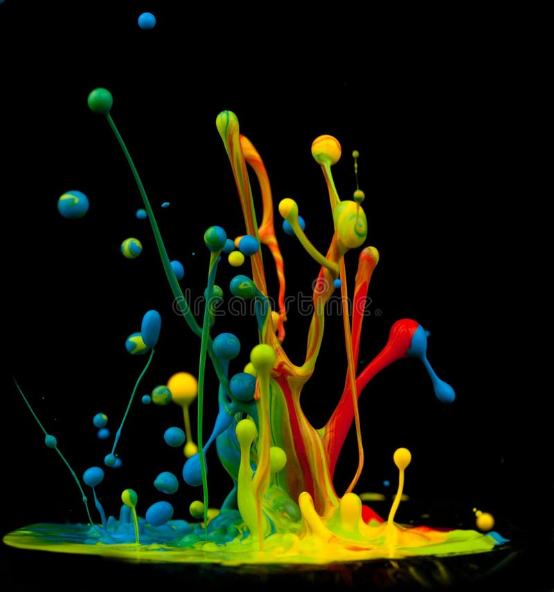 Colorful paint splashing stock photo. Image of paint - 32099570