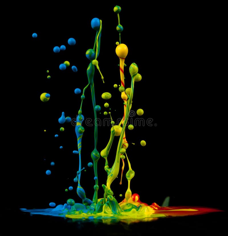 Colorful paint splashing stock image. Image of spraying - 32099571