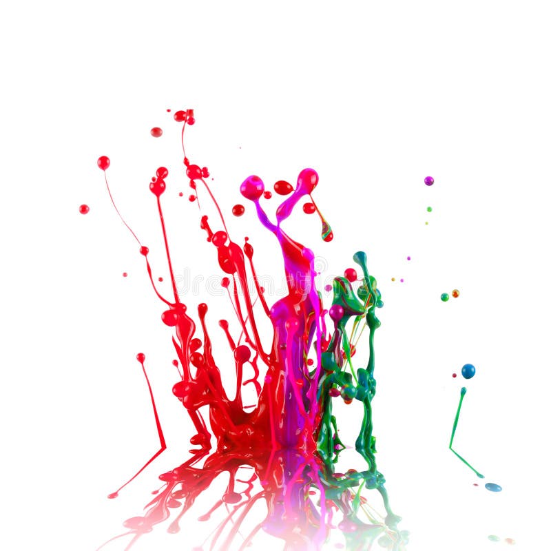 Colorful paint splashing stock photo. Image of motion - 71532014