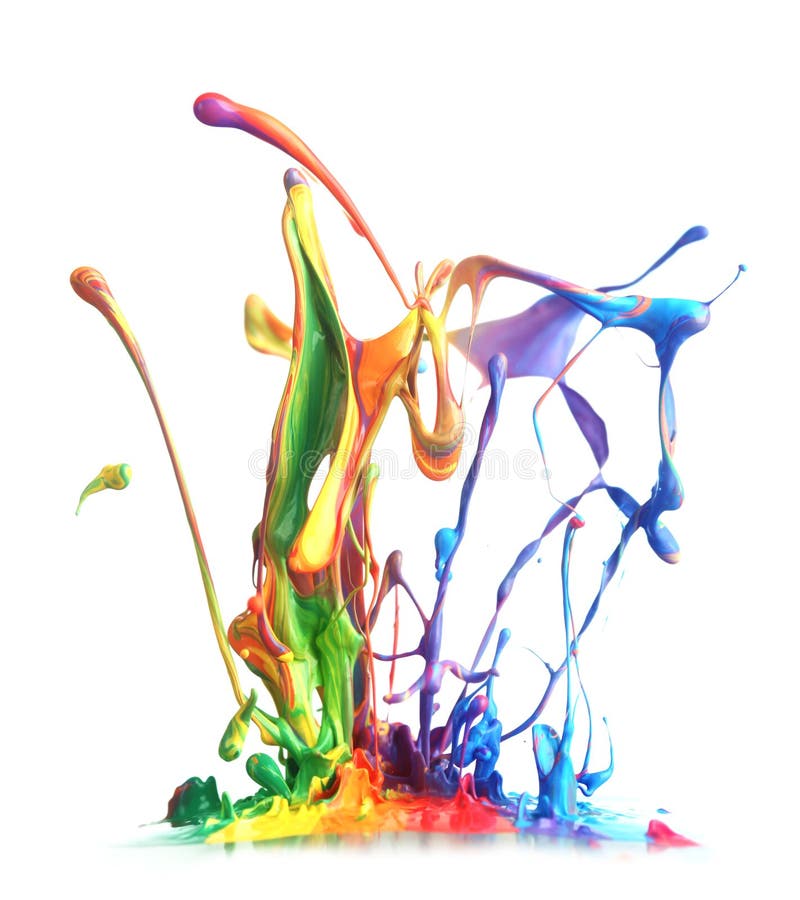 Colorful paint splashing stock photo. Image of shiny - 19616352