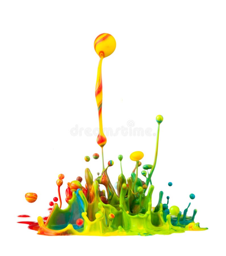 Colorful paint splashing stock photo. Image of flow, motion - 32161988
