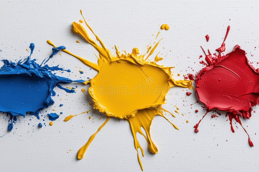 Colorful Paint Splatter Abstract Art Stock Illustration - Illustration ...