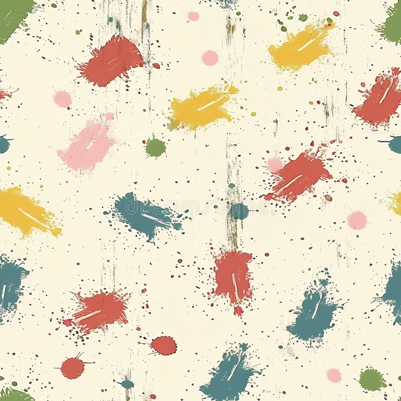 Colorful Paint Splatters on a Textured Background Stock Illustration ...