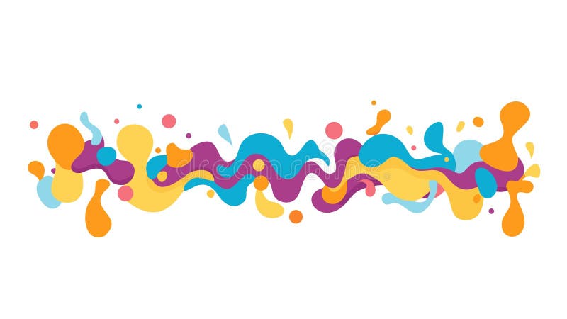 Colorful Paint Swirl Border - Artistic Abstract Element, Vector Design ...