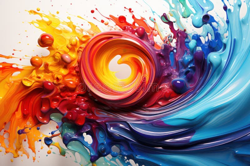 A colorful paint swirls stock illustration. Illustration of modern ...