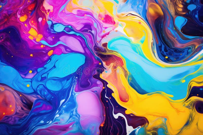 A colorful paint swirls stock illustration. Illustration of ...