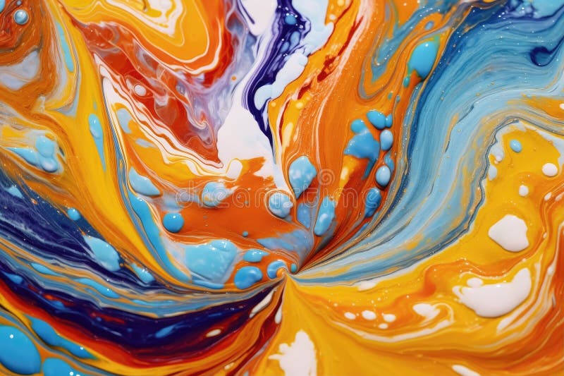 A colorful paint swirls stock illustration. Illustration of drawing ...