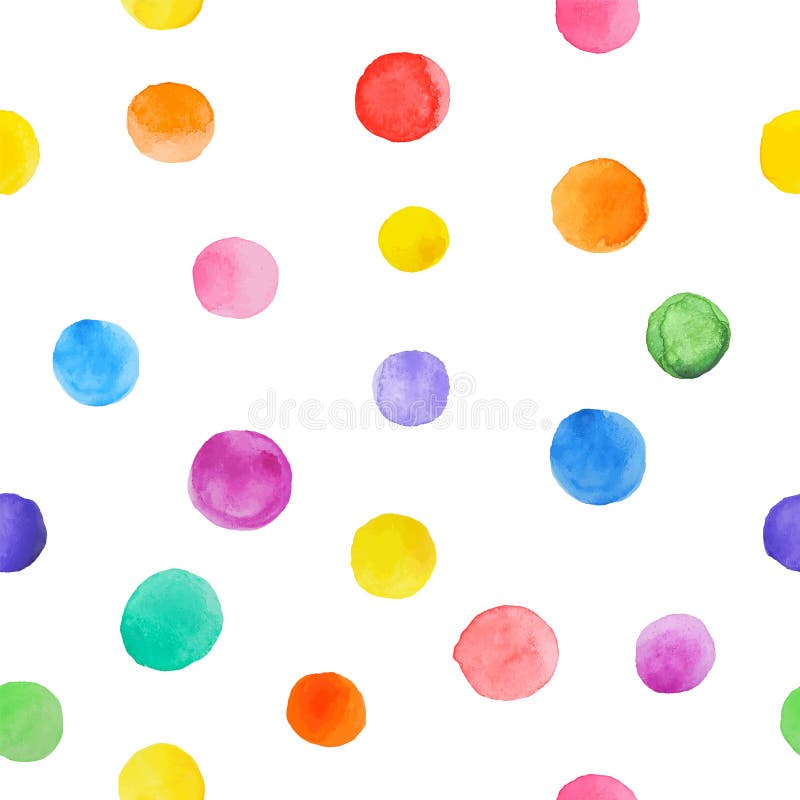 Colorful Paint Watercolor Seamless Pattern Stock Vector - Illustration ...