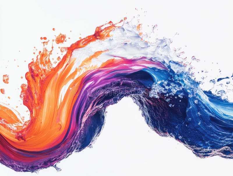 Colorful Paint Wave stock photo. Image of inspiration - 377679784