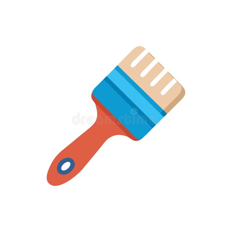 Colorful Paintbrush Icon for Artists Stock Illustration - Illustration ...