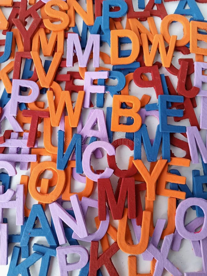 Colorful Painted Alphabet Wood Letters Background and Backdrop Stock ...