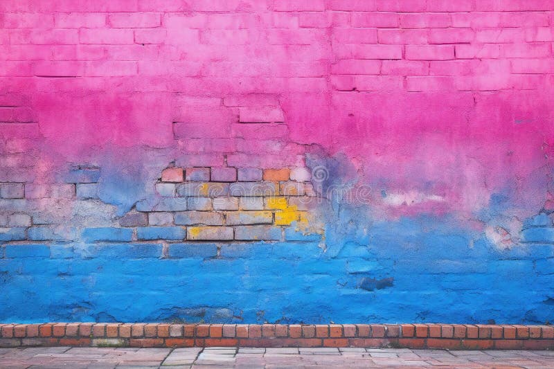 Colorful Painted Brick Wall Texture, Abstract Background for Your ...