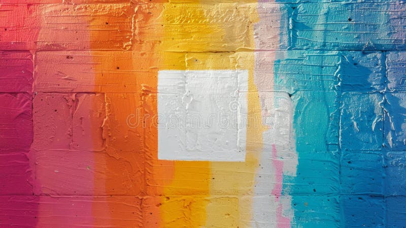 Colorful Painted Bricks Wall with Blank Space Stock Photo - Image of ...