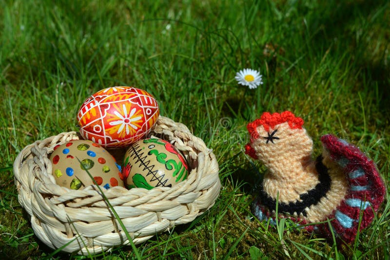 Colorful Painted Easter Eggs on a Green Grass Stock Image - Image of ... Colorful Painted Easter Eggs on a Green Grass Stock Image - Image of ...