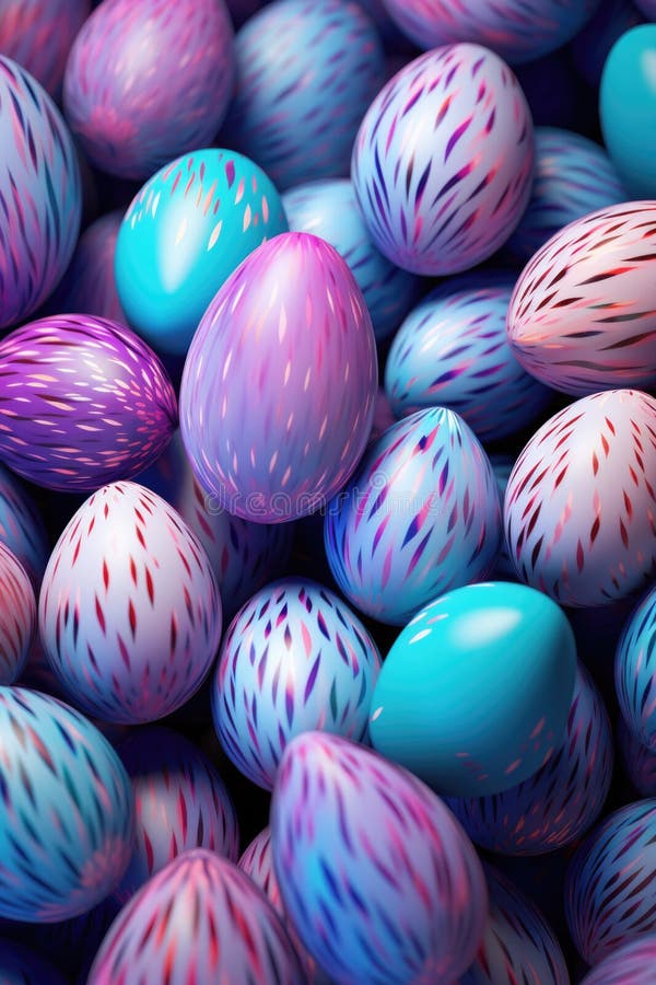 Colorful Painted Easter Eggs Stacked Together. Perfect for Easter Holiday Designs Stock Photo ...