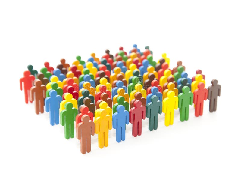 Colorful Painted Group of People Figures Stock Image - Image of people ...