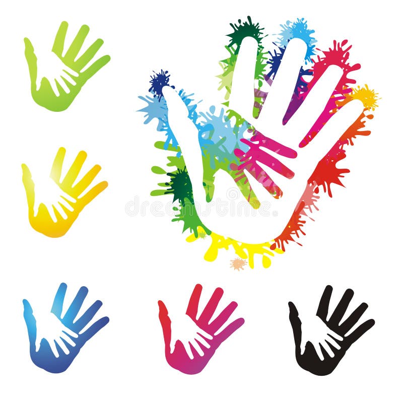 Hands colorful logo stock vector. Illustration of charity - 40065408