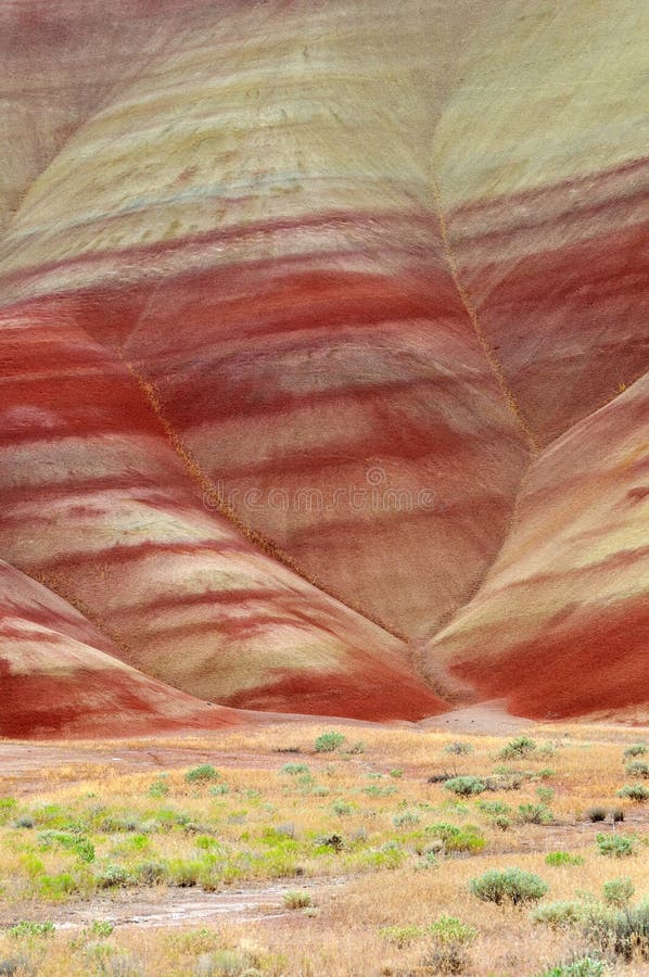 Colorful Painted Hills and Layers of Soil, Oregon Stock Photo - Image ...