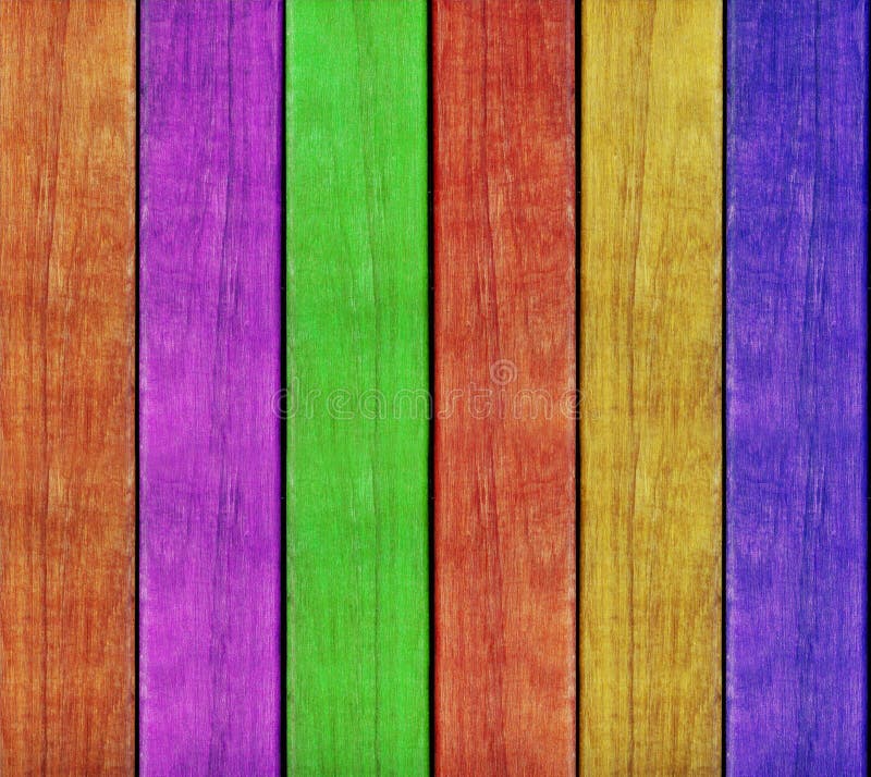 Colorful Painted Wood Plank Wall Texture Stock Photo - Image of ...
