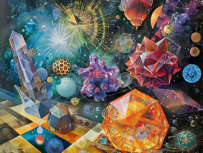 Dynamic Shapes and Sizes Painting Stock Illustration - Illustration of ...