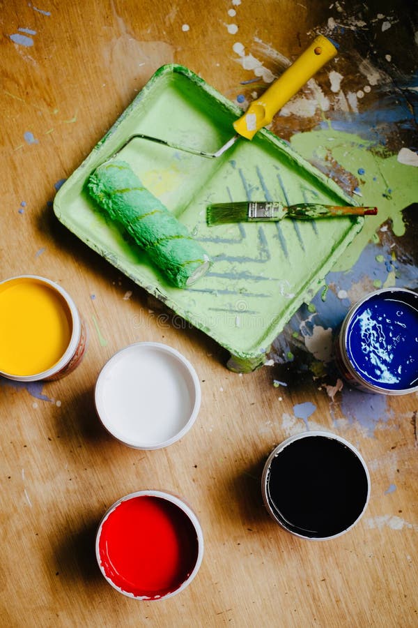 Colorful paints stock image. Image of liquid, color, material - 72257705