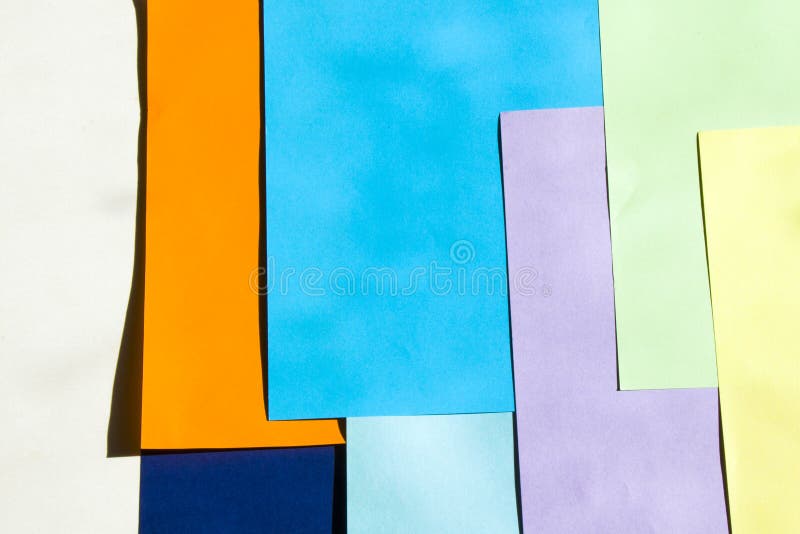 Colorful Paper Background, Paper Board and Geometric Figures Stock ...