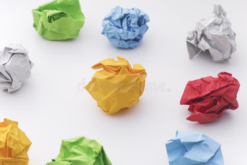 Colorful paper balls stock photo. Image of green, brainstorming - 85682928