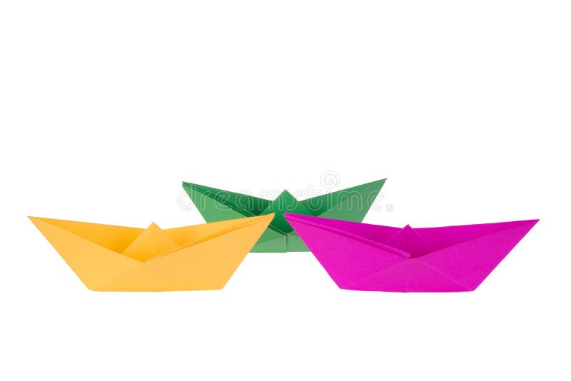 Colorful paper boats stock photo. Image of float, boats - 58325958