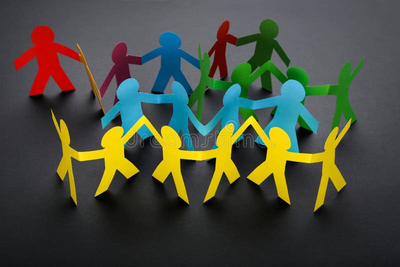 152 Colorful Silhouette People Chain Stock Photos - Free & Royalty-Free ...