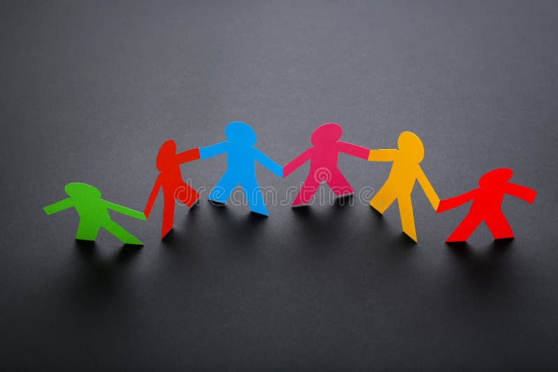 152 Colorful Silhouette People Chain Stock Photos - Free & Royalty-Free ...