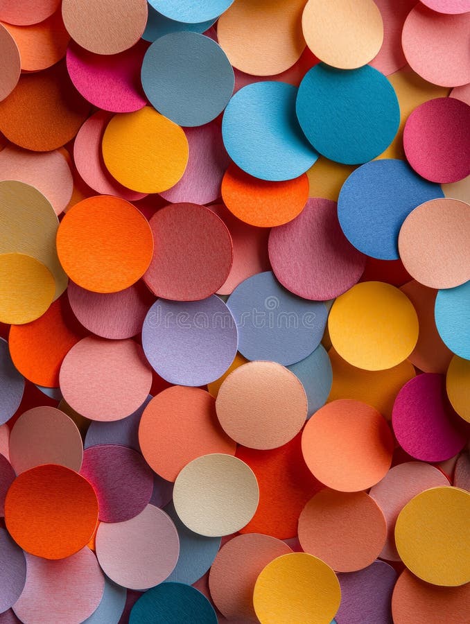 Colorful Paper Circles Layered in an Abstract Pattern. Stock Photo ...