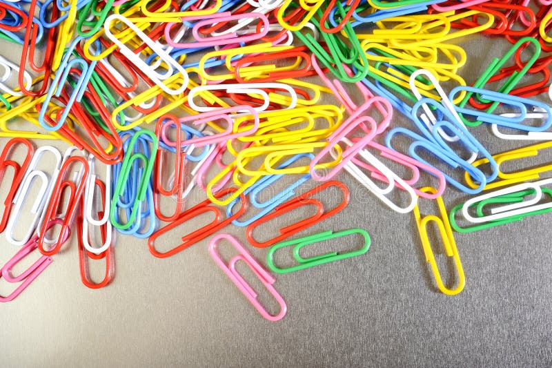 Colorful paper clip stock photo. Image of stationery - 65112374