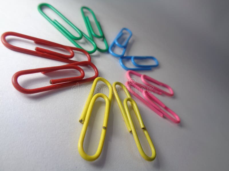 Colorful Paper Clip with Different Color Stock Photo - Image of beauty ...