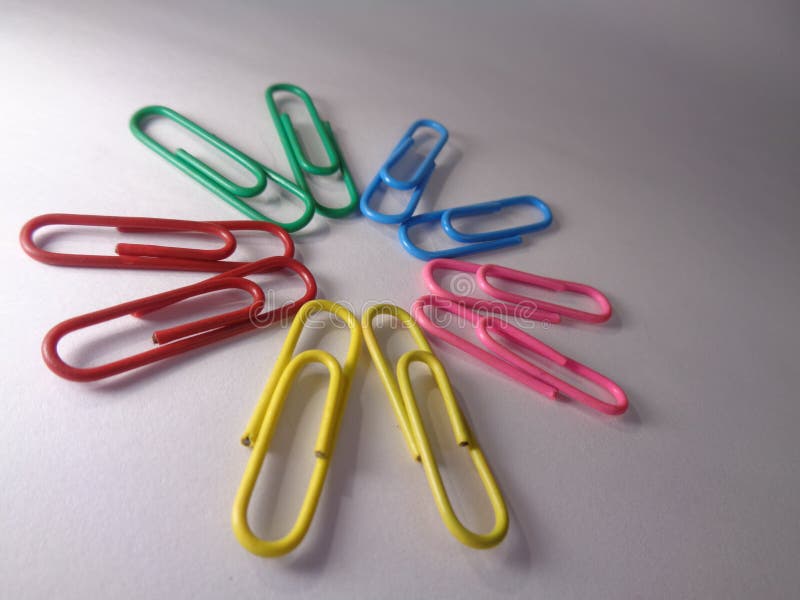 Colorful Paper Clip with Different Color Stock Photo - Image of beauty ...