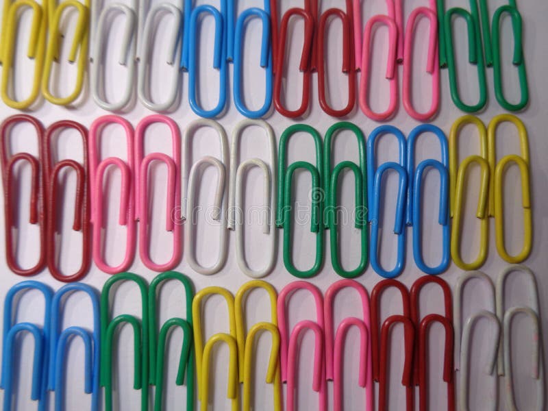 Colorful Paper Clip with Different Color Stock Image - Image of paper ...