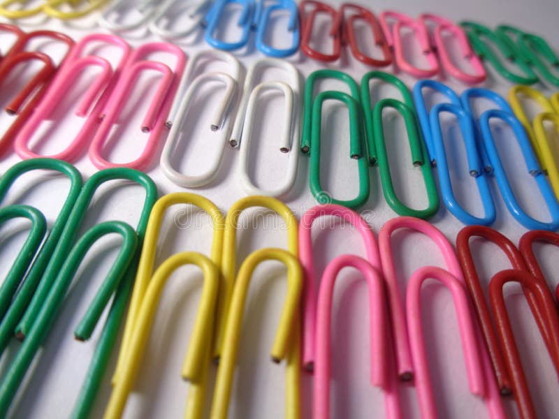 Colorful Paper Clip with Different Color Stock Photo - Image of paper ...