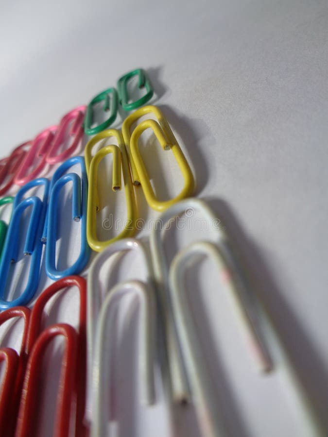 Colorful Paper Clip with Different Color Stock Image - Image of paper ...