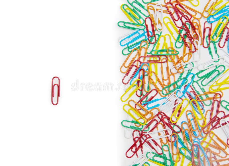 Colorful Paper Clip Isolated on White Background Stock Photo - Image of ...