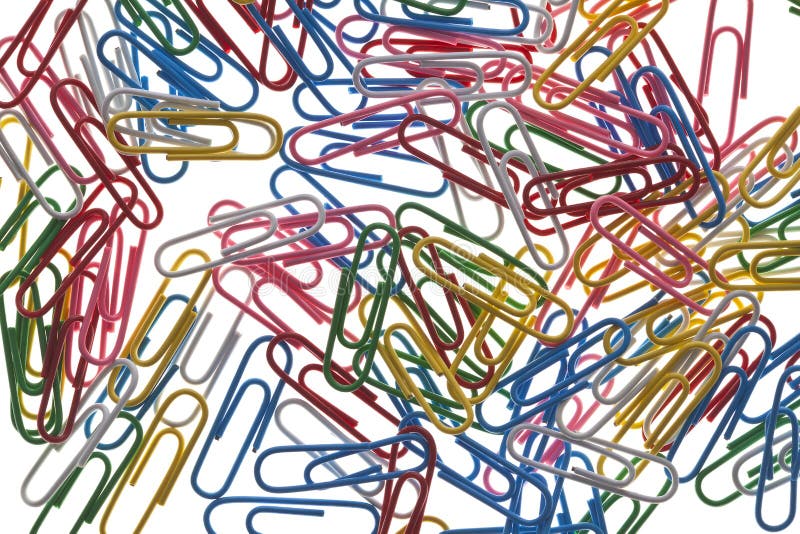 Colorful Paper Clips stock image. Image of colours, layered - 17666379