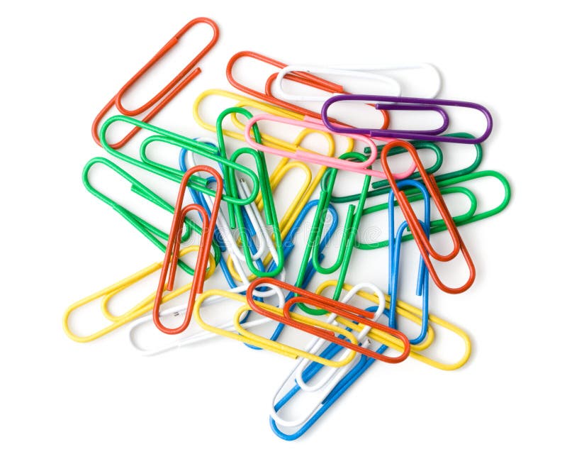 Multicolored paper clips stock photo. Image of isolated - 17955706