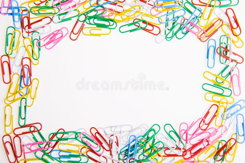 Colorful Paper Clips As Background Stock Photo - Image of attachment ...