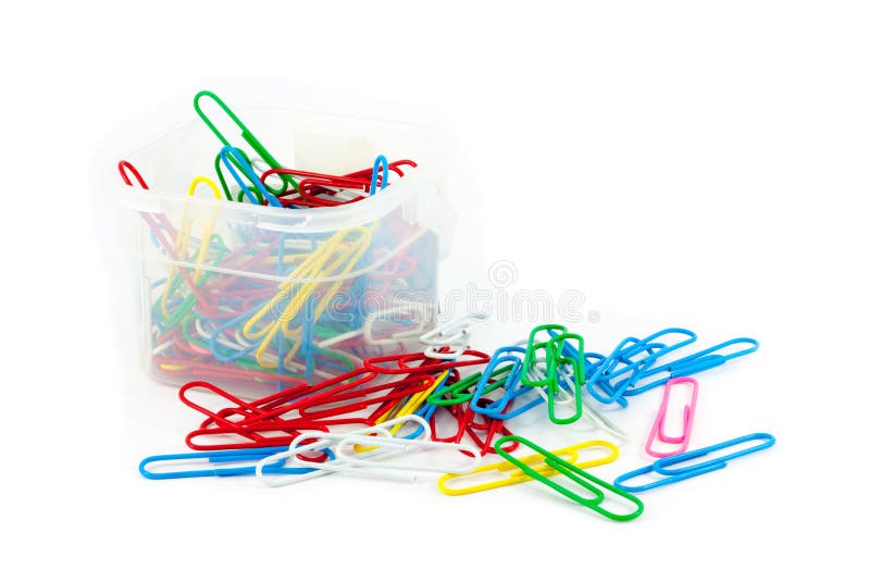 Colorful paper clips stock image. Image of closeup, yellow - 31616449