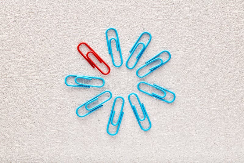 Paper Clips Designed As Arrows Pointing at Different Directions Stock ...