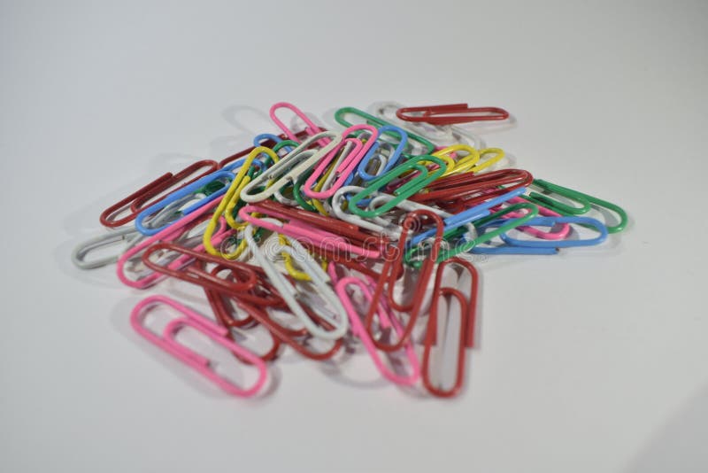 Colorful paper clips stock image. Image of clip, accessory - 96700557