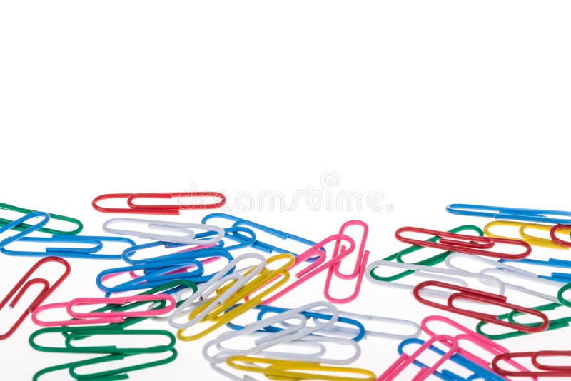 Colorful paper clips stock image. Image of clips, pink - 43303271