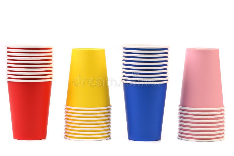 Colorful paper coffee cup. stock image. Image of break - 34419745