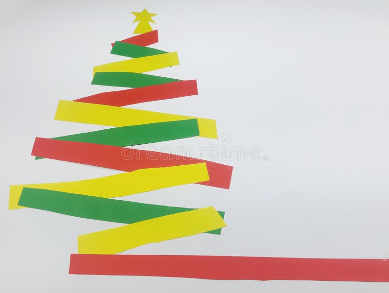 Colorful Paper Collage Christmas Tree Stock Photo - Image of colorful ...