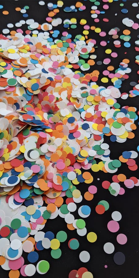 Colorful Paper Confetti. Generative AI Stock Illustration ...