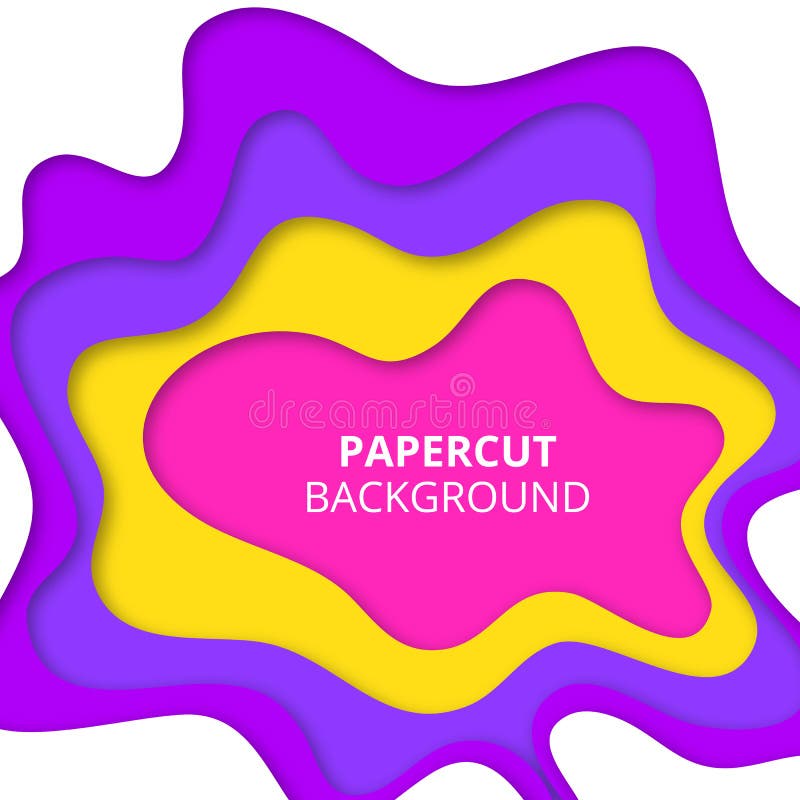 Colorful Abstract Paper Cut Background Stock Vector - Illustration of ...