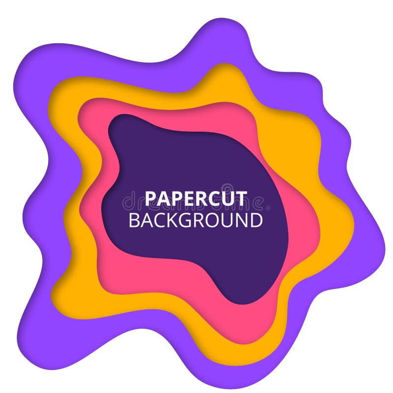 Colorful Paper Cut Background. 3D Abstract Background with Paper Cut ...